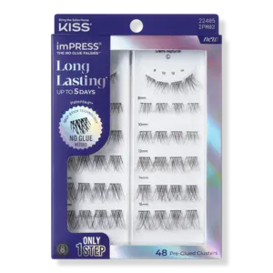 Kiss Impress Long Lasting Pre-glued Lash Clusters Kit Demi Natural - One-color