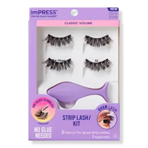 Kiss Impress Pre-glued Strip Lashes Kit Classic Volume - One-color