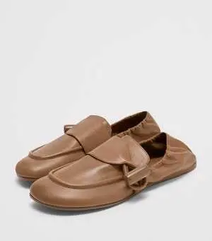 Loewe Leather Toggle Loafers - Brown