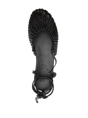 Hereu Mantera Leather Ballets - Black