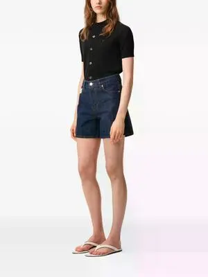 AMI Paris Cotton Heritage Label Denim Shorts