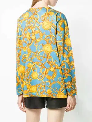 Gucci Chain Print Longsleeve Blouse