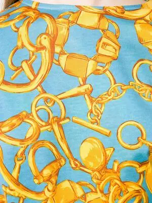 Gucci Chain Print Longsleeve Blouse