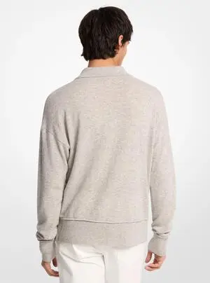 Michael Kors Merino Wool Polo Sweater - Brown
