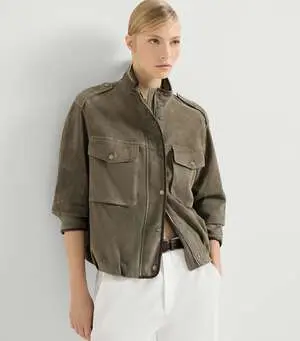 Brunello Cucinelli Suede Jacket - Brown