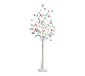 NEARLY NATURAL 5' Pre-lit Twig Tree With Eggs Shaped Led - One-color