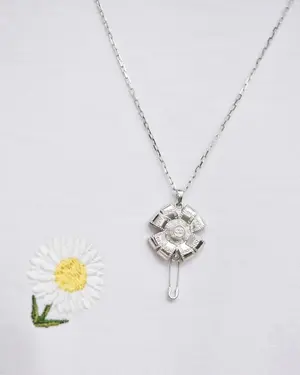Dior Couture Charms Clover Pendant Necklace
