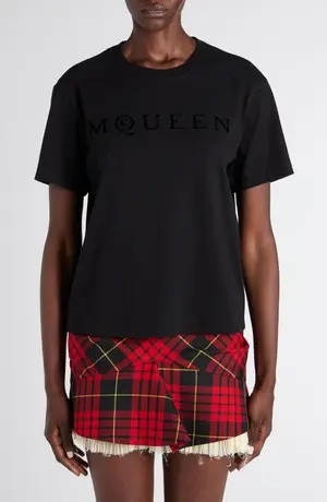 Alexander McQueen Jersey Logo T-shirt - Black