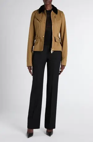 Alexander McQueen Cotton Herringbone Jacket - Light Brown