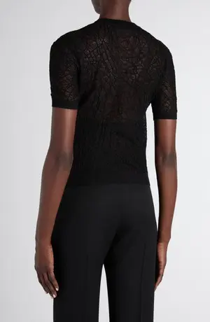 Alexander McQueen Spider Lace Cotton & Silk Jacquard Sweater