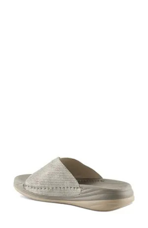 SPRING STEP SHOES Brewer Slide Sandal - Grey Metallic