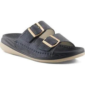 SPRING STEP SHOES Buttermere Slide Sandal - Navy Metallic