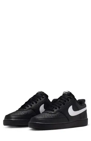 Nike Court Vision Low Sneaker - 010 Black/black/white