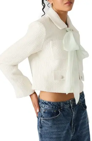 Steve Madden Alise Crop Knit Jacket