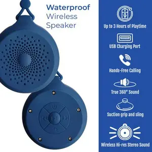 PURSONIC Total Audio Freedom Collectionwireless Earbuds + Extended-play 360° Speaker + Waterproof Suction Speaker