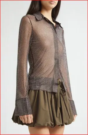 Monse Crystal-embellished Button-up Shirt