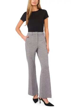 Halogen Houndstooth Flare Leg Trousers