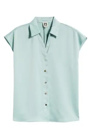 Anne Klein Crepe Button-up Top