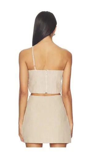 JBQ One-shoulder Cropped Top - Parchment