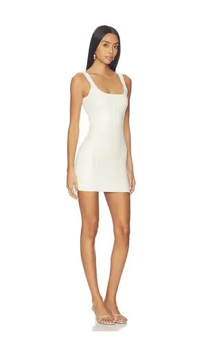 FLEUR DU MAL Knit Bodycon Mini Corset Dress With Sequin Overlay