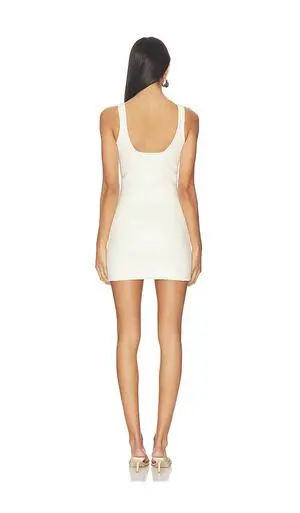 FLEUR DU MAL Knit Bodycon Mini Corset Dress With Sequin Overlay