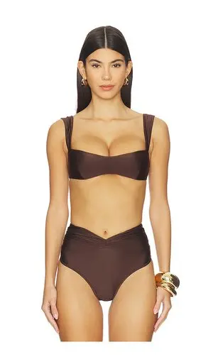 SHANI SHEMER Aster Bikini Top - Espresso