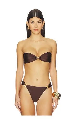 SHANI SHEMER Nyx Bikini Top - Espresso