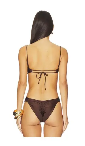 SHANI SHEMER Nyx Bikini Top - Espresso