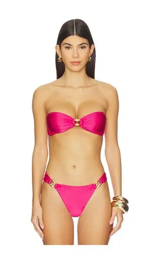 SHANI SHEMER Nyx Bandeau Bikini Top - Fuchsia