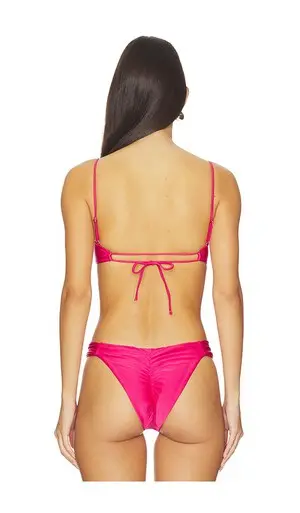 SHANI SHEMER Nyx Bandeau Bikini Top - Fuchsia