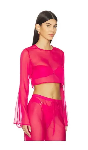 SHANI SHEMER Phoenix Crop Top - Fuchsia