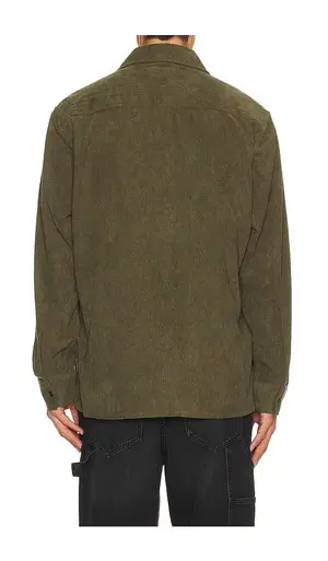 BABYLON Corduroy Shirt In Olive