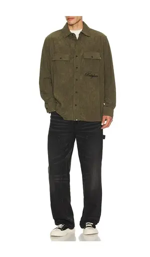 BABYLON Corduroy Shirt In Olive