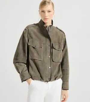 Brunello Cucinelli Suede Jacket - Brown
