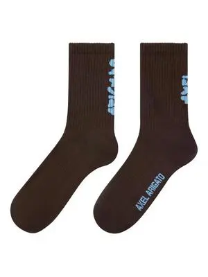 Axel Arigato Floral Jacquard Socks - Brown