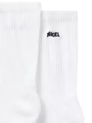 Axel Arigato Floral Logo Socks - White