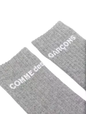 Comme Des Garçons Ribbed Knit Socks - Grey