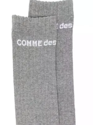 Comme Des Garçons Ribbed Knit Socks - Grey