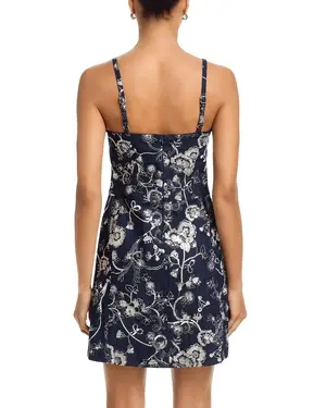Cinq À Sept Zack Garden Embroidered Denim Mini Dress