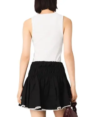 Maje Rib Knit Tank Top - White