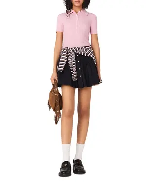 Maje Miloupa Short Sleeve Polo