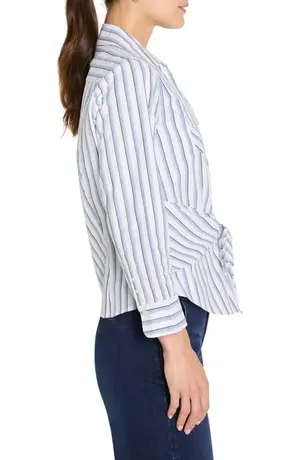 NIC+ZOE Striped Tie-front Button-up Shirt