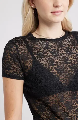Bp. Stretch Lace Top