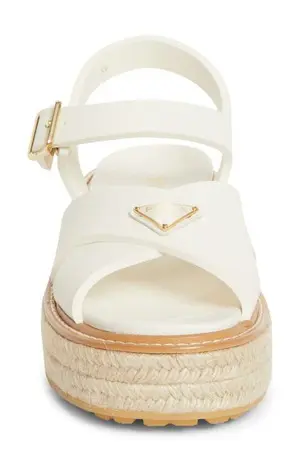 Prada Stride Flow Espadrille Platform Sandals