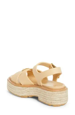 Prada Stride Flow Espadrille Platform Sandals - Naturale