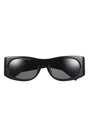Jacquemus The Pilota Sunglasses - Black/light Gold/grey
