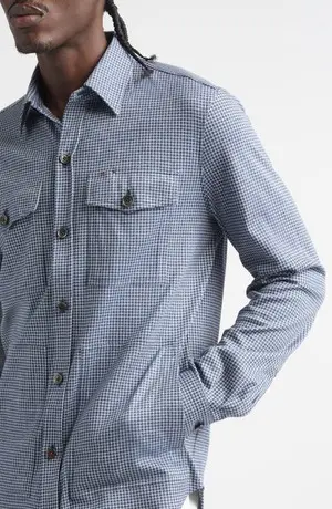 Isaia The Check Cotton & Silk Overshirt