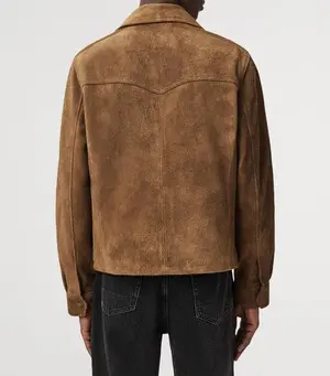ALLSAINTS Dellcot Suede Jacket - Brown