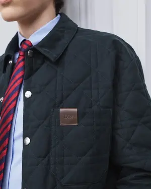 Dior Cannage Overshirt With Leather Patch