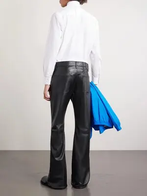 Acne Studios Flared Panelled Leather Trousers